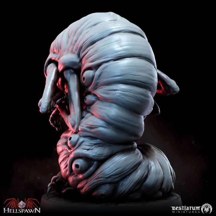 3D Printable Demon Grubs x5 | Hellspawn by Bestiarum Miniatures